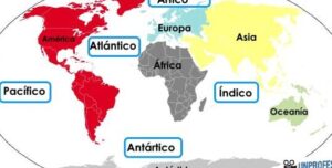 Mapa completo de los mares y océanos que rodean nuestro planeta ...